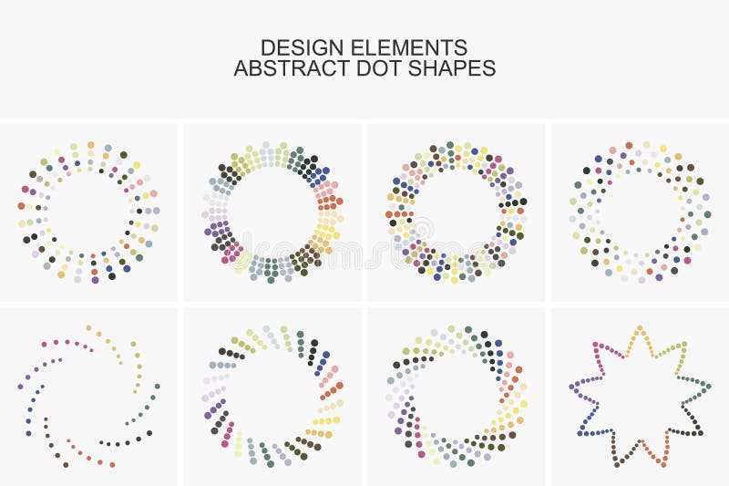 Abstract Colorful Dot Shapes. Stock Vector - Illustration of shapes ...