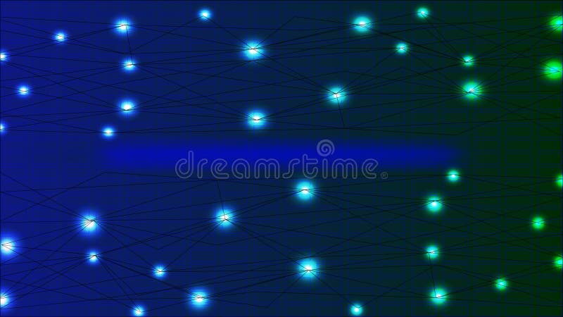 Abstract Colorful Dots Particles and Pattern Connect Illustration ...