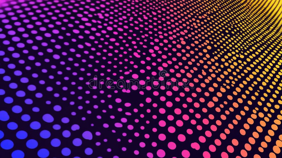 Abstract Colorful Dotted Wave Pattern Background Stock Illustration ...