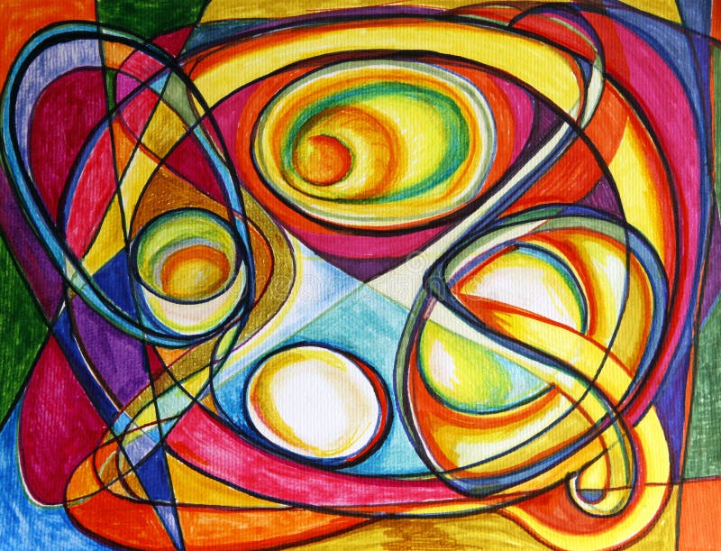 Abstract Chalk & Pastel Illust Stock Illustration - Illustration of ...