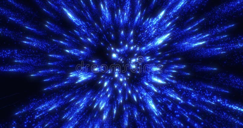 Abstract Colorful Dust Explosion of Particles, Movement of Glowing ...