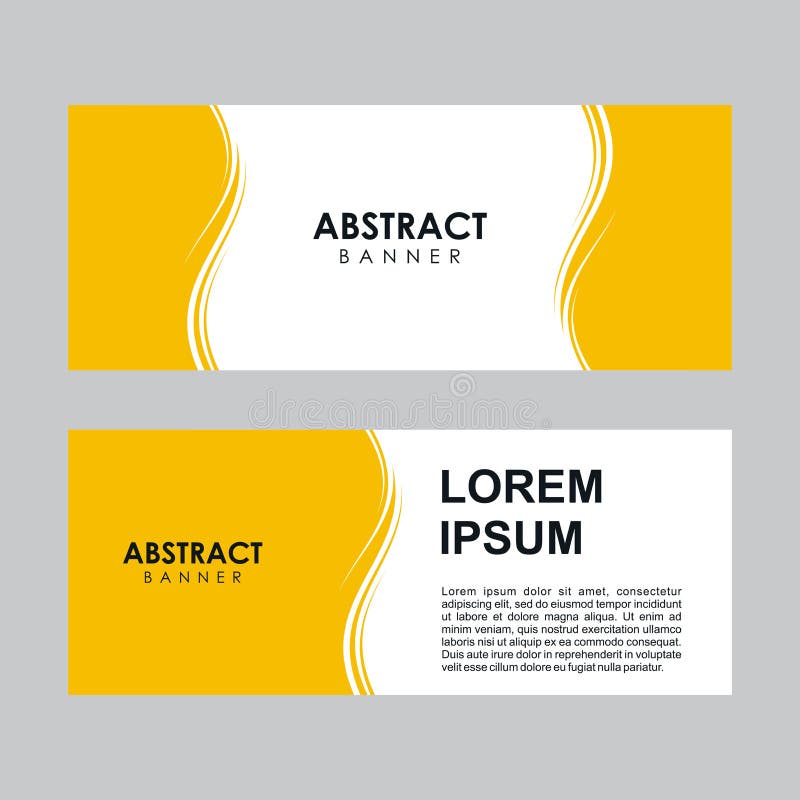 Abstract Colorful Elegant Curvy Banner Design Template Vector Stock ...