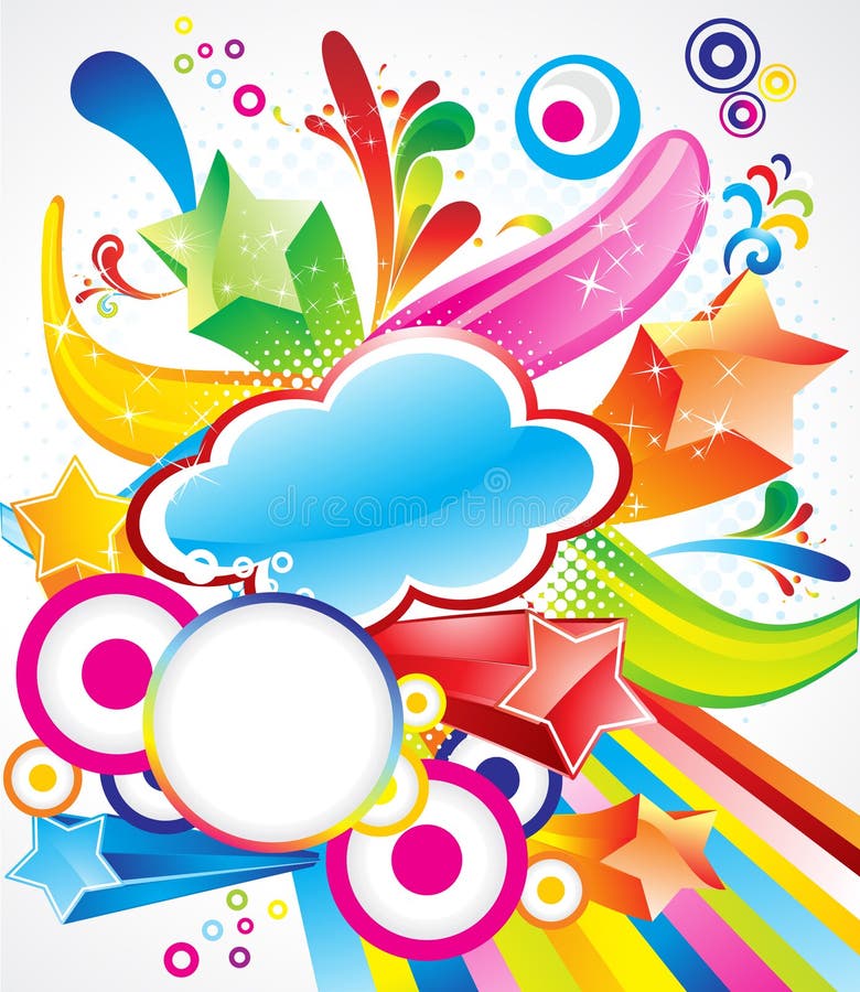 Abstract Colorful Magic Box with Star Stock Vector - Illustration of ...