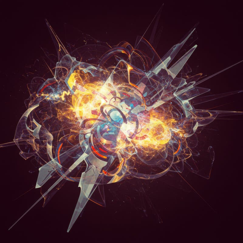 Abstract Colorful Explosion with Dynamic Light and Movement Stock ...