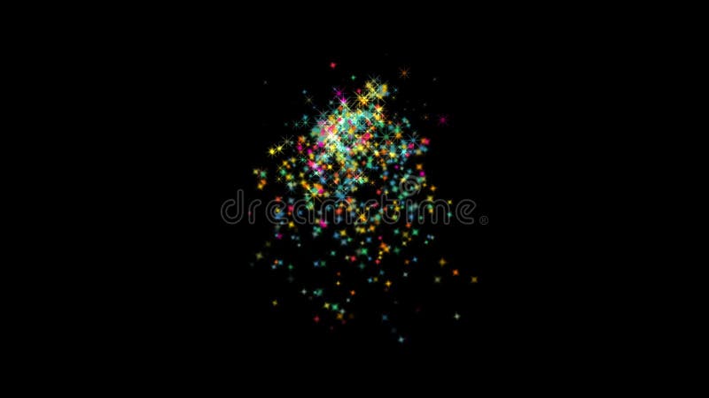 Abstract Colorful Explosion of Fireworks on a Black Background, Shiny ...