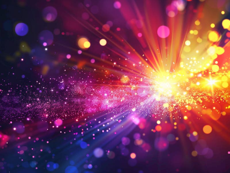 Abstract Colorful Explosion of Light and Sparkle Stock Illustration ...