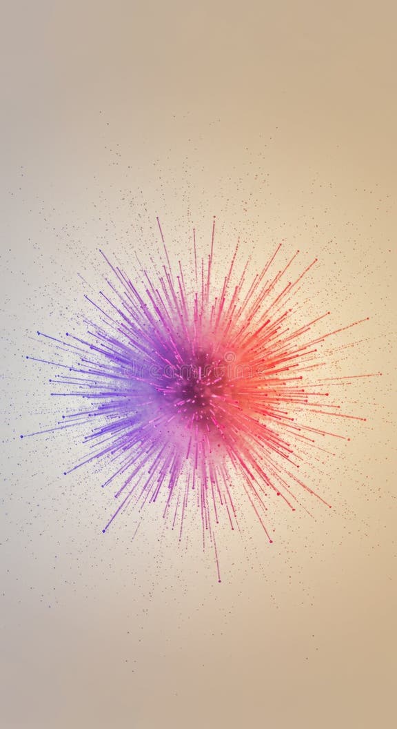 Abstract Colorful Explosion with Radial Particles Stock Illustration ...