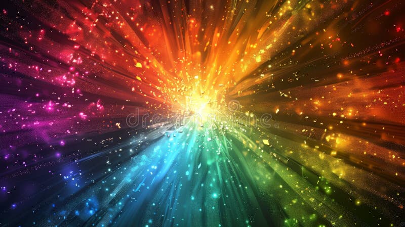 Abstract Colorful Explosion with Sparkles Stock Illustration ...