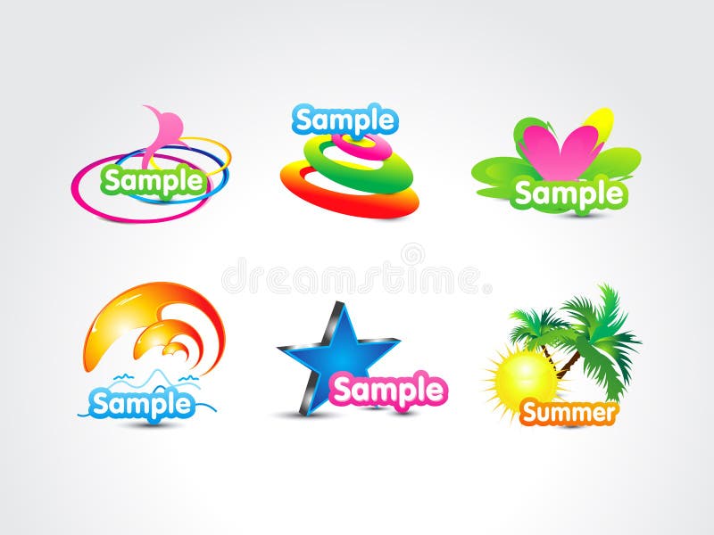 Abstract Colorful Fake Logo Icon Stock Vector - Illustration of ...