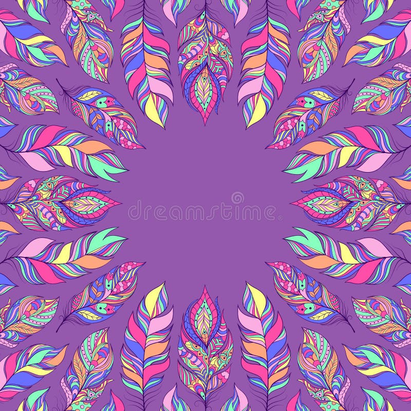 Abstract Colorful Feathers. Stock Vector - Illustration of colors ...