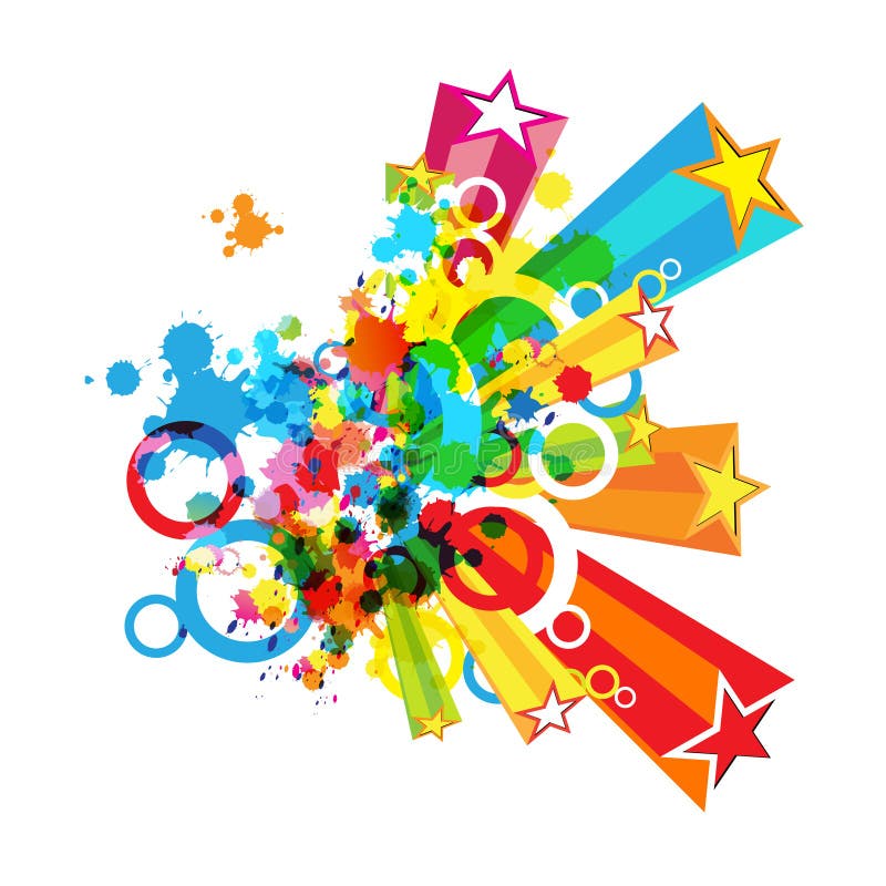 Abstract colorful festival stock vector. Illustration of splatter ...