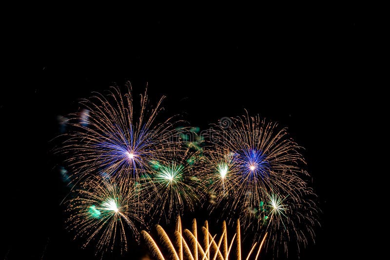 Abstract Colorful Firework Display for Celebration Anniversary Stock ...