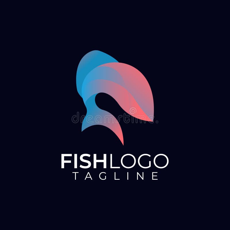 Abstract Colorful Fish Logo Template Stock Illustration - Illustration ...
