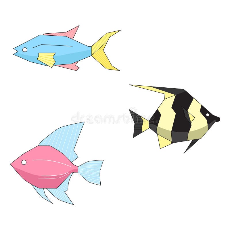 Abstract Colorful Fishes Vector Illustration Stock Vector ...