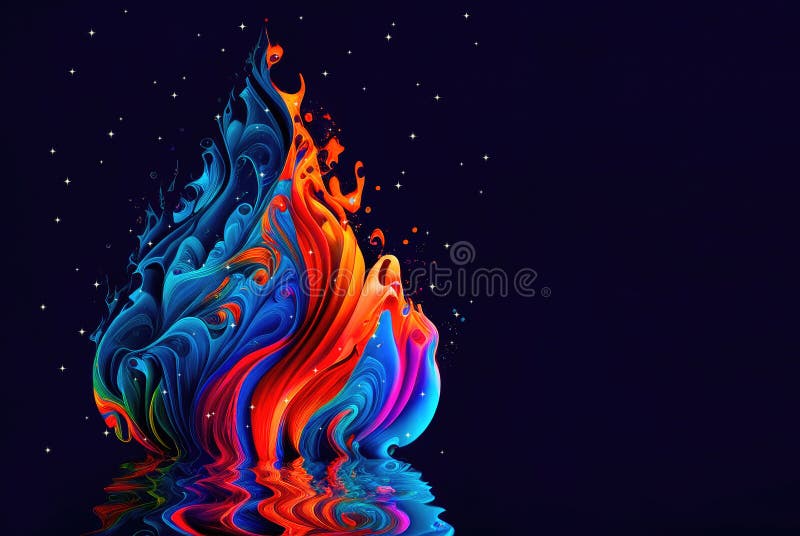 Colorful Flame Logo Design Vector Illustration Stock Illustration ...