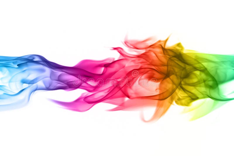 Abstract Colorful Fire Flames on Black Background Stock Image - Image ...