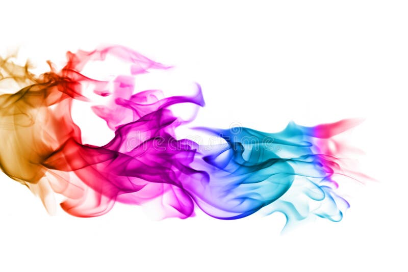 Abstract Colorful Flame Patterns on White Background Stock Image ...
