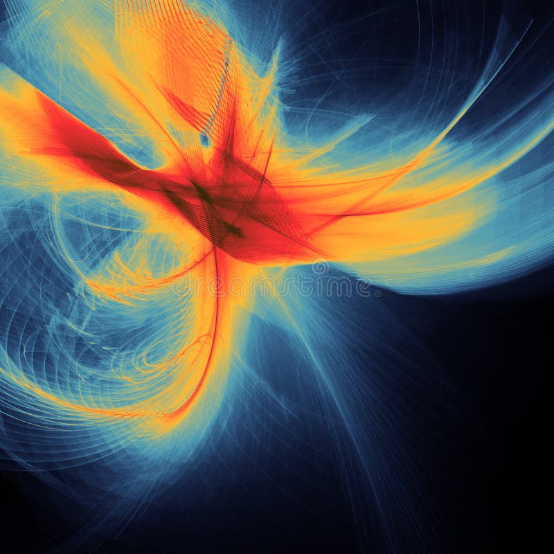 Abstract Colorful Flares of Shapes and Lines Stock Illustration ...