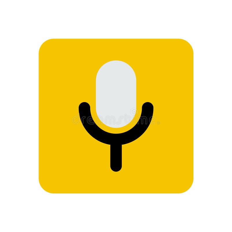 Colorful Flat Icon Design for Record Mike Mobile Application Stock ...