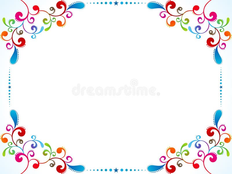 Abstract Colorful Floral Border Stock Vector - Illustration of paint ...