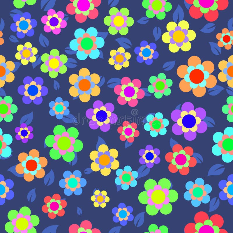 Stylized Colorful Flower Seamless Pattern For Your Design. Graphic ... Stylized Colorful Flower Seamless Pattern For Your Design. Graphic ...