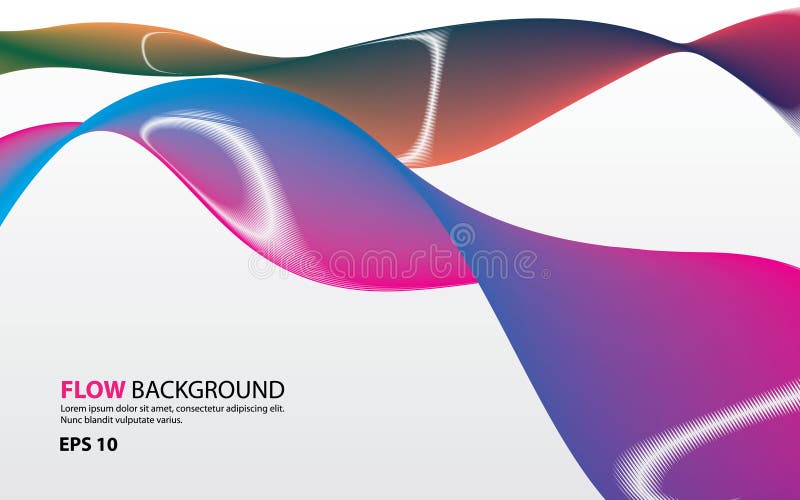 Abstract Colorful Flow Geometric Background Vector . Minimal Concept ...