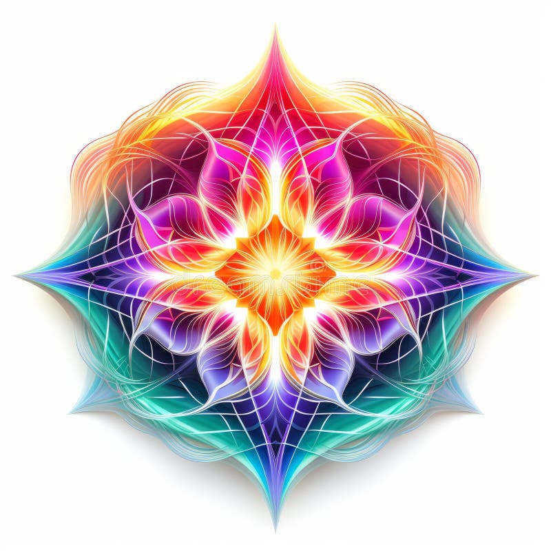 Colorful Flower: a Spiritual Illustration of Symmetrical Harmony Stock ...