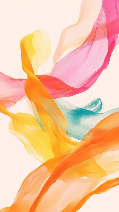 Abstract Colorful Flowing Ribbons Create a Vibrant and Dynamic Visual ...