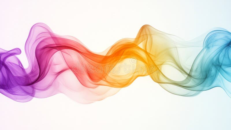 Abstract Colorful Flowing Wave Design Stock Illustration - Illustration ...