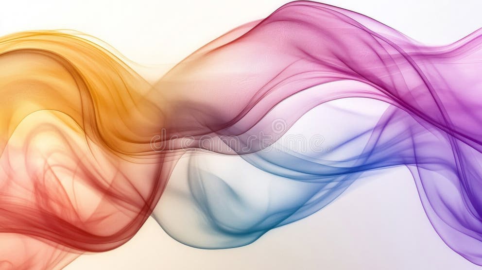 Abstract Colorful Flowing Waves Design Stock Illustration ...