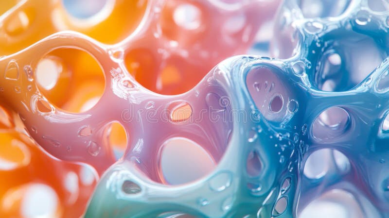 Abstract Colorful Fluid Organic Structure Design Stock Illustration ...