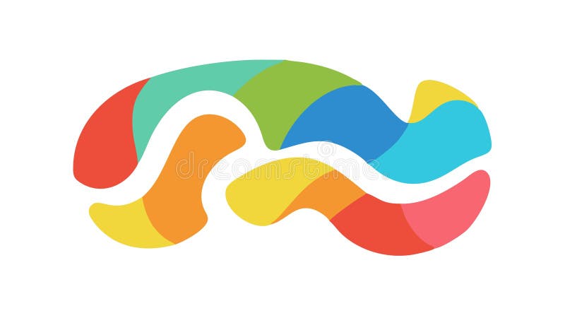 Abstract Colorful Fluid Shapes, Representing Organic Artistic Design ...