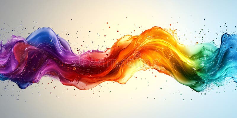 Abstract Colorful Fluid Wave Illustration Creates Dynamic Visual Effect ...