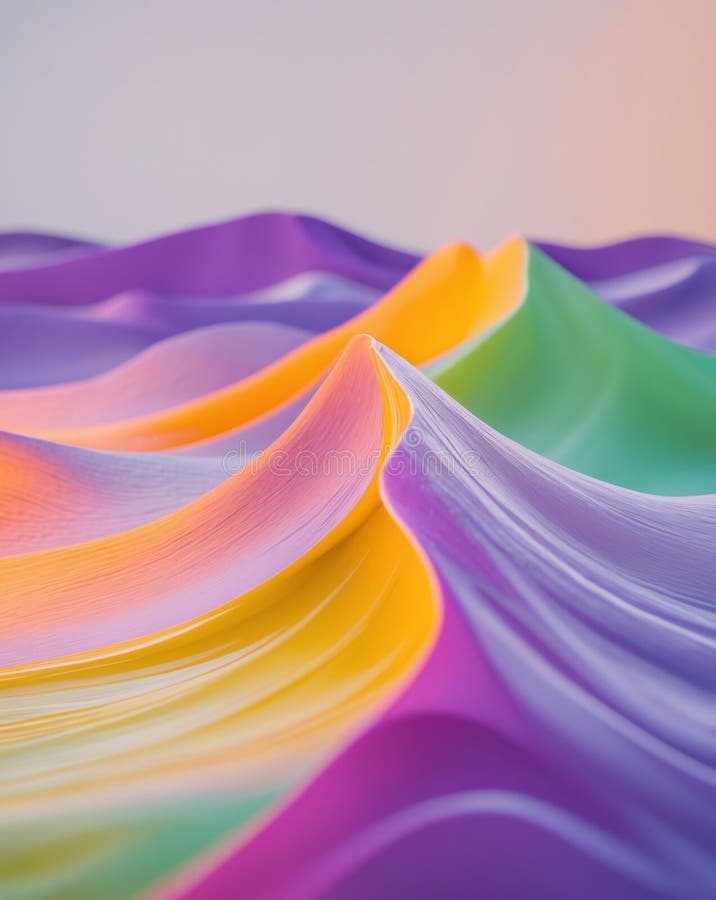 Abstract Colorful Fluid Waves Background with Purple Orange and Green ...