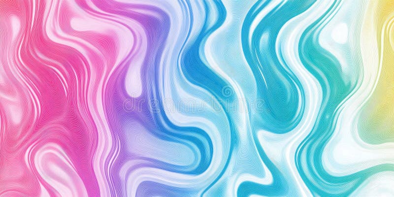 Abstract Colorful Fluid Waves Pattern with Vibrant Gradient Swirls and ...