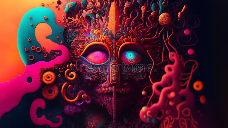 Abstract Colorful Fluorescent Neon Psychedelic Background, Neural ... Abstract Colorful Fluorescent Neon Psychedelic Background, Neural ...