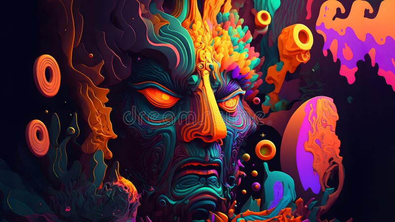 Abstract Colorful Fluorescent Neon Psychedelic Background, Neural ... Abstract Colorful Fluorescent Neon Psychedelic Background, Neural ...