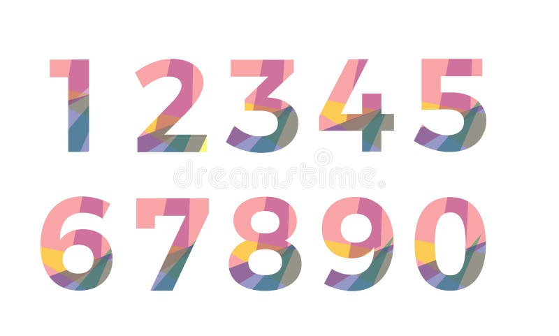 Abstract Colorful Font Number Vector . Graphic Alphabet Stock Vector ... Abstract Colorful Font Number Vector . Graphic Alphabet Stock Vector ...