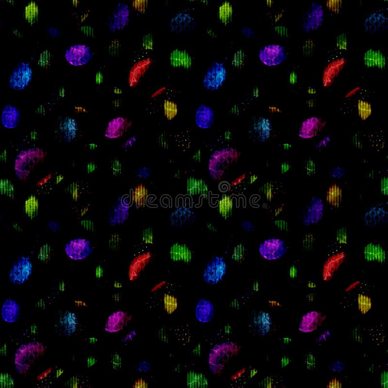 Abstract Colorful Galactic Background, Seamless Pattern Stock ...