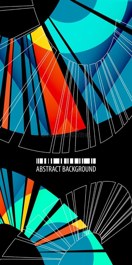 Abstract Colorful Background Template with Blended Multiple Bar Shapes ...