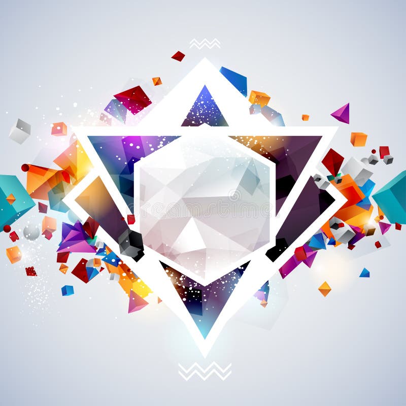 Abstract Colorful Geometric Banner Stock Vector - Illustration of cube ...