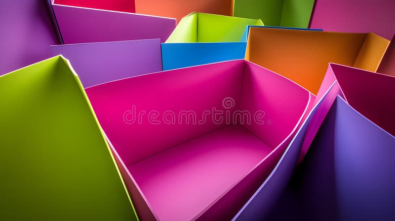 Abstract Colorful Geometric Boxes Design Background Royalty Free Image ...