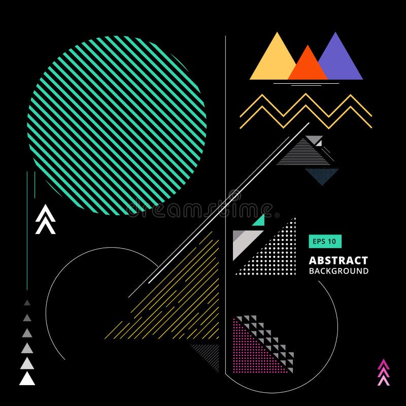 Abstract Colorful Geometric Composition Forms Modern Background Stock ...