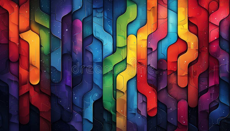 Colorful Geometric Vector Pattern with Numbers and Letters, Perfect for ...