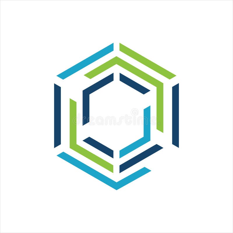 Abstract Colorful Geometric Hexagonal Logo Design Icon Vector ...