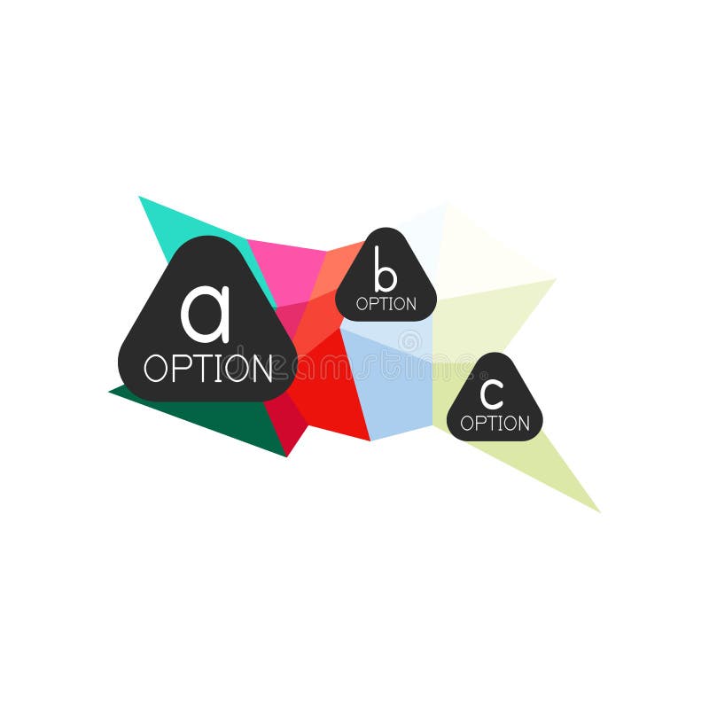 Abstract Colorful Geometric Option Infographics Design Template with ...