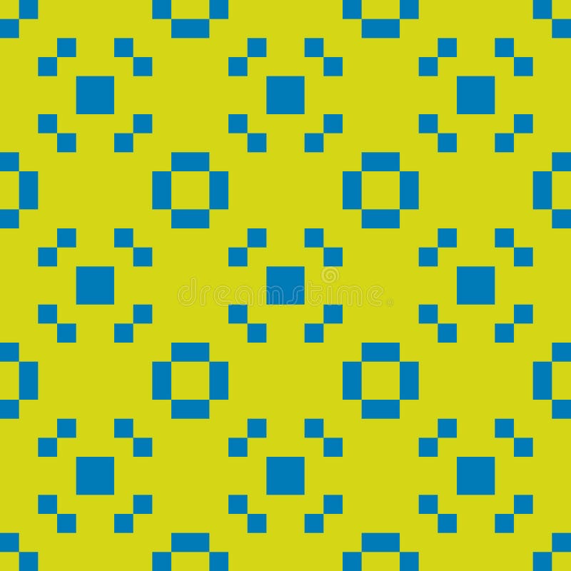 Abstract Colorful Geometric Seamless Pattern with Small Squares. Pixel ...