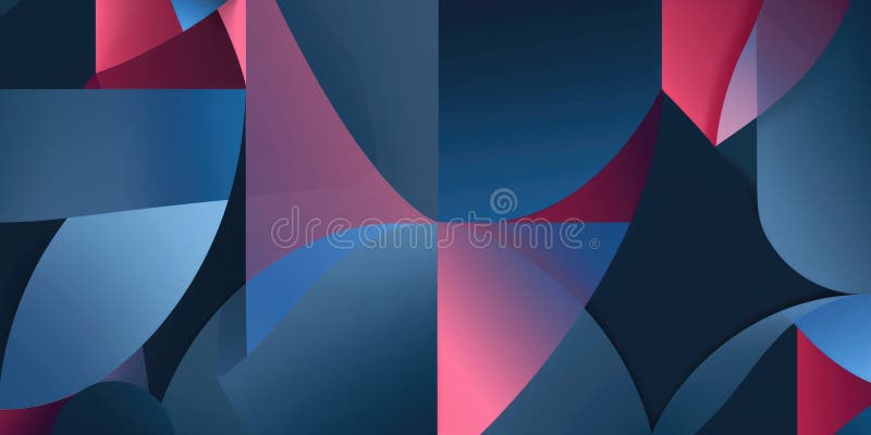 Abstract Colorful Geometric Shape Effect on Surface Digital Cyber ...
