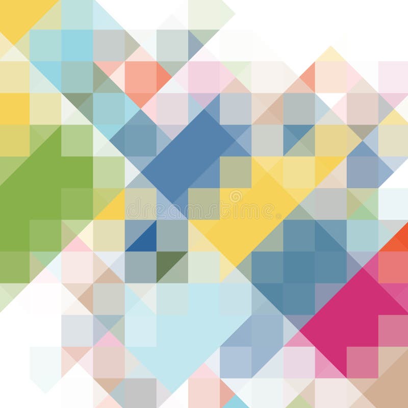 Abstract Colorful Geometric Square Border Pattern on White Background ...