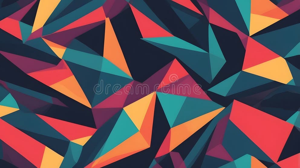 Abstract Colorful Geometric Triangles Background Design for Modern ...